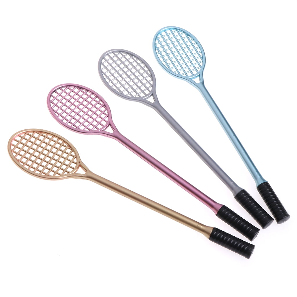 Ciwanning Badminton Racket Shaped Gel Pen Lightcolor Quick Dry Pen with ...