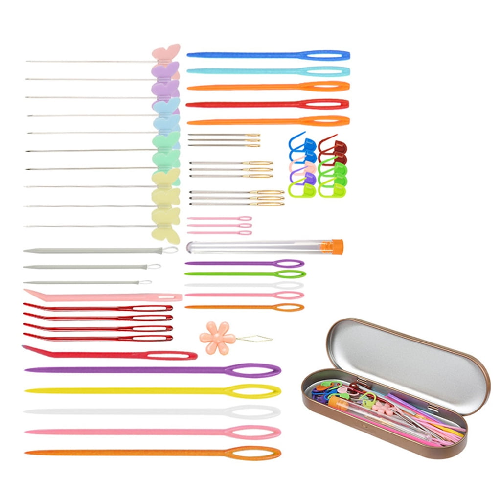 Ciwanning Big Eyes Hand Sewing Needle Scarf Sewing Needle Set Yarn ...