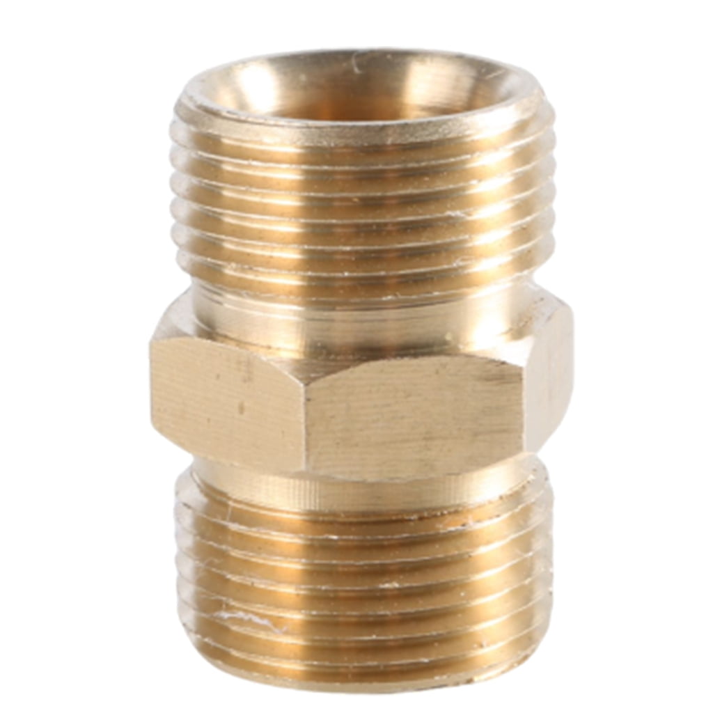 Ciwanning Brass Pressure Washer Hose Extender, M22 15mm to M22 14mm ...