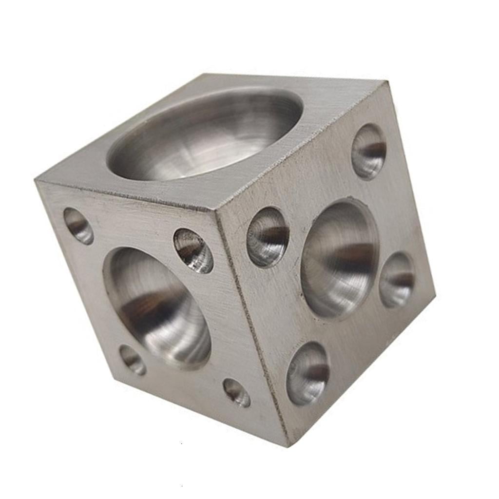 Ciwanning Carbon Steel Jewelry Dapping Block Artistic Crafting Square ...