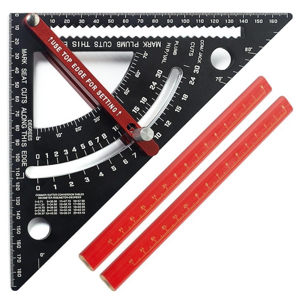 Ciwanning Carpentry Triangle Ruler Woodworking Measurement Tool Rafter ...