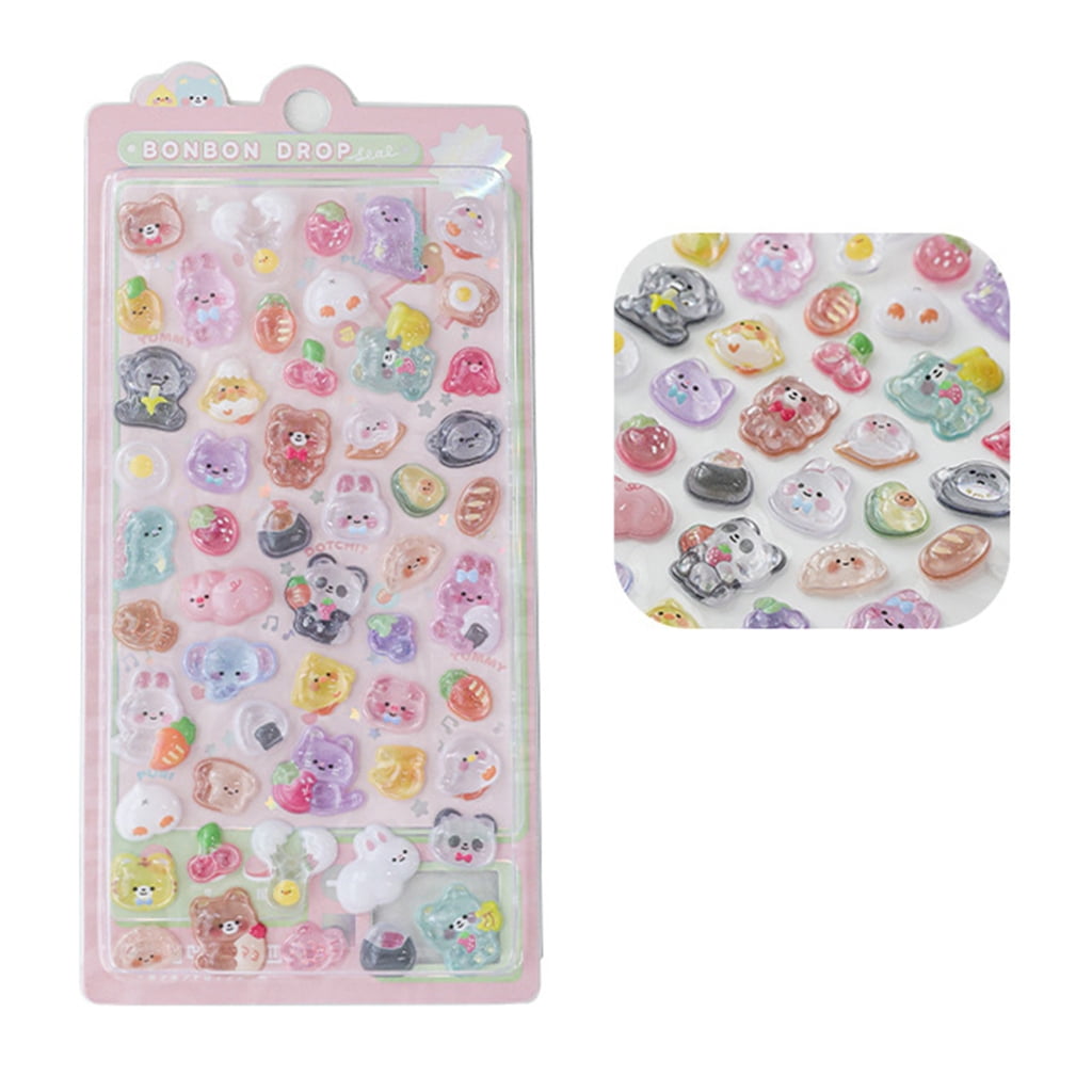 Ciwanning Cartoon Animal Stickers Cartoon 3D Stickers Nails Art Decals ...