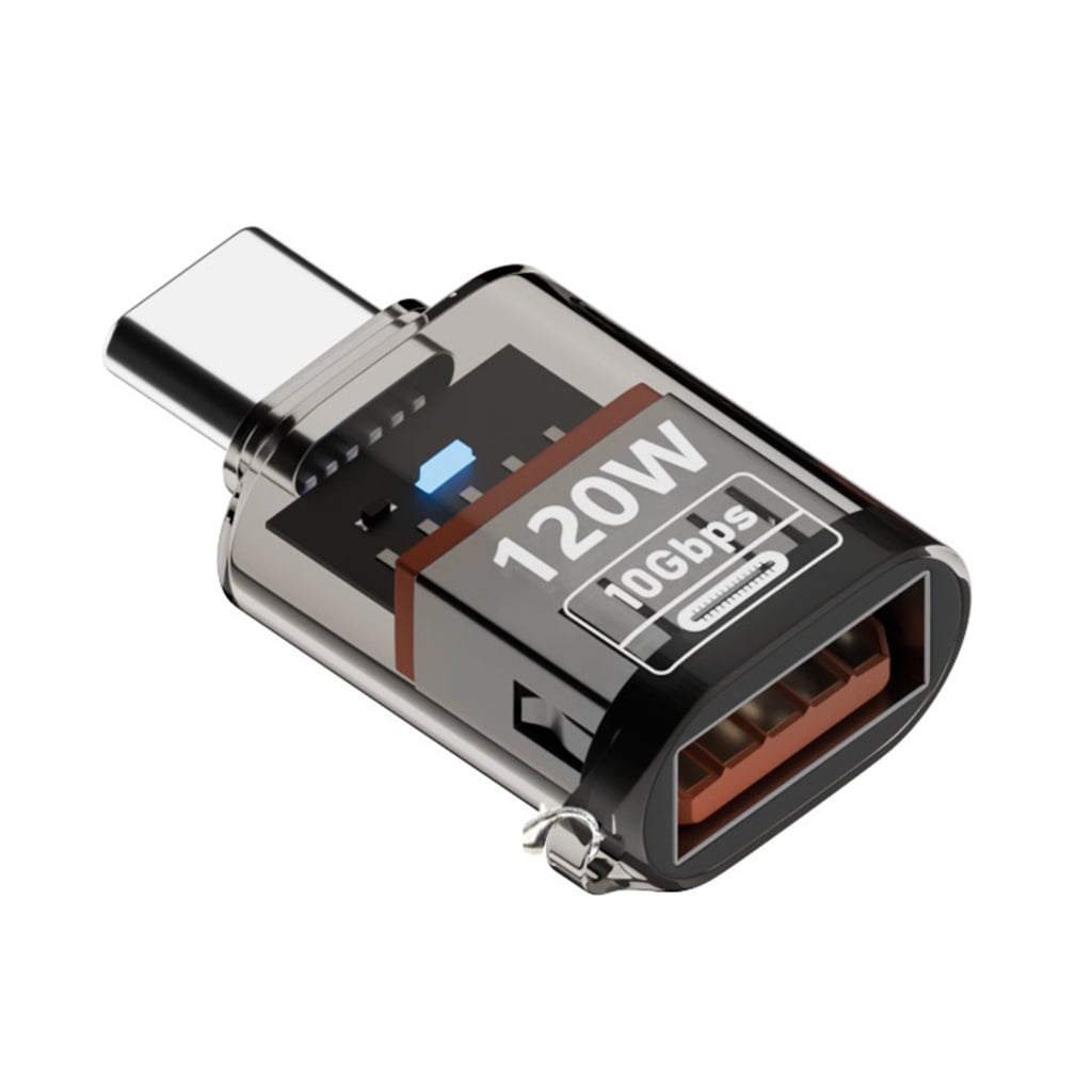 Ciwanning Clear Shell Adapter Type-C Male to USB A Female Converter for ...
