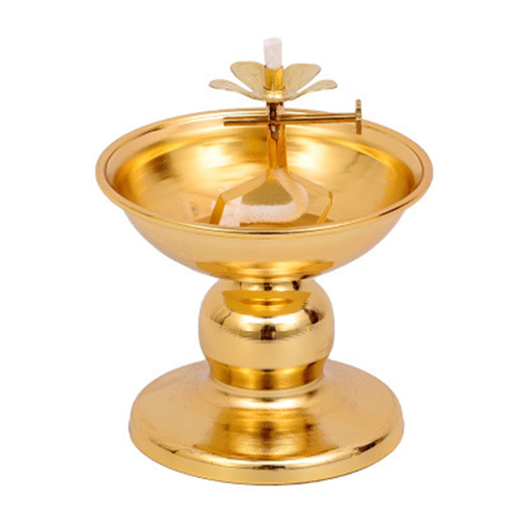 Ciwanning Cooking Oil Lamp Alloy Butter Lamp Home Worship Ever-burning ...