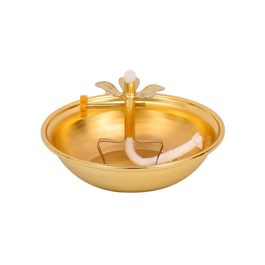 Ciwanning Cooking Oil Lamp Alloy Butter Lamp Home Worship Ever-burning ...