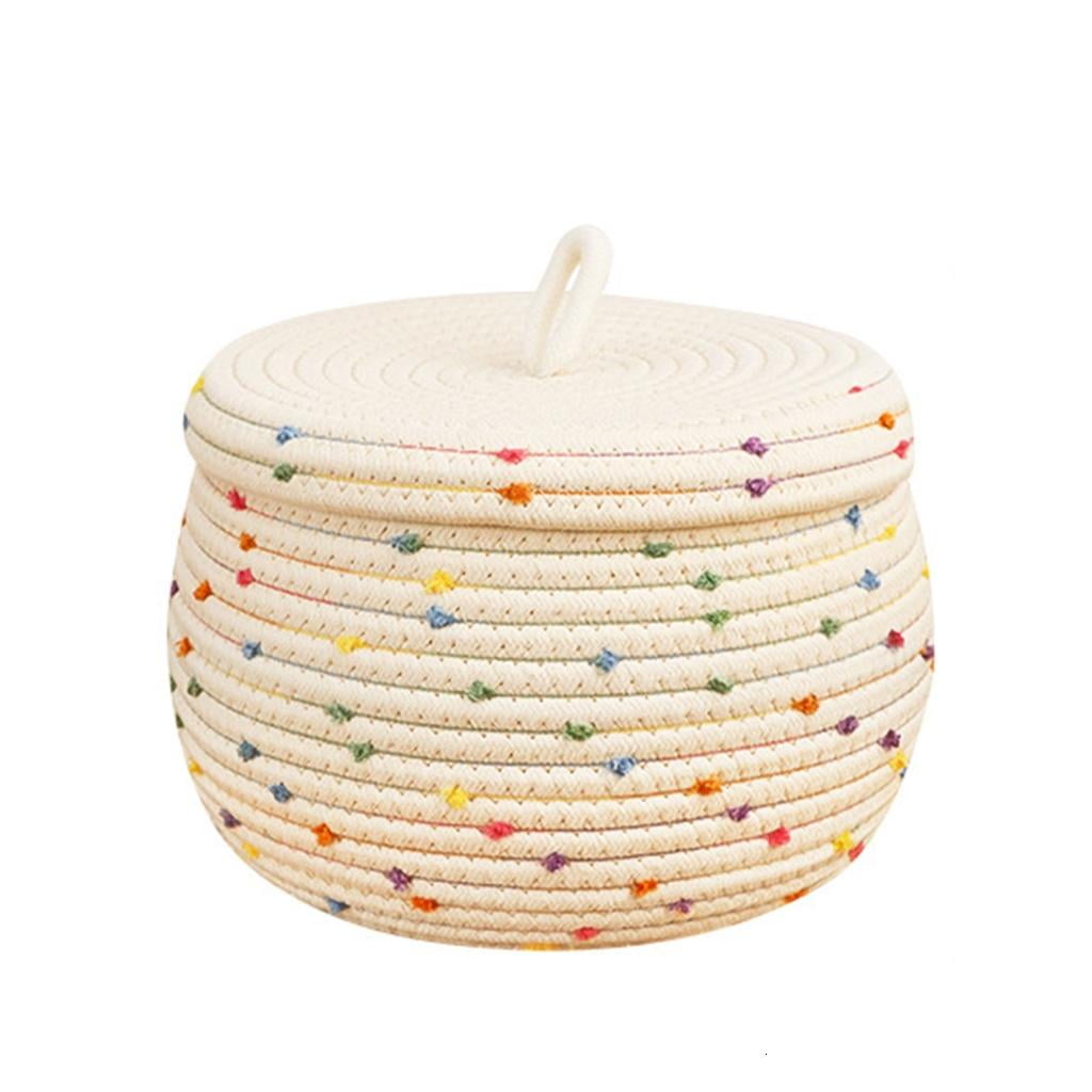 Ciwanning Cotton Thread Christmas Tree Storage Basket Girl Boy Snack ...