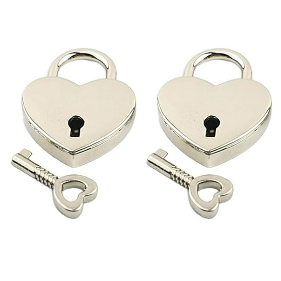 Ciwanning Couple Keychain Pendant Love Shaped Lock Keychain Set Heart ...