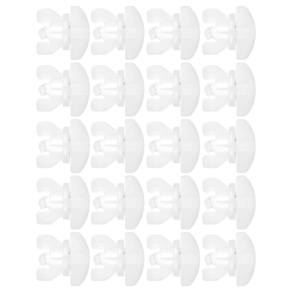 Ciwanning Curtain Rails Accessories Set of 20/40Pcs White PVC Curtain ...