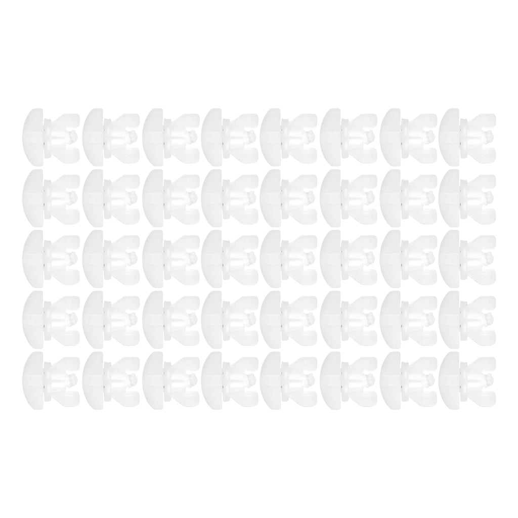 Ciwanning Curtain Rails Accessories Set of 20/40Pcs White PVC Curtain ...