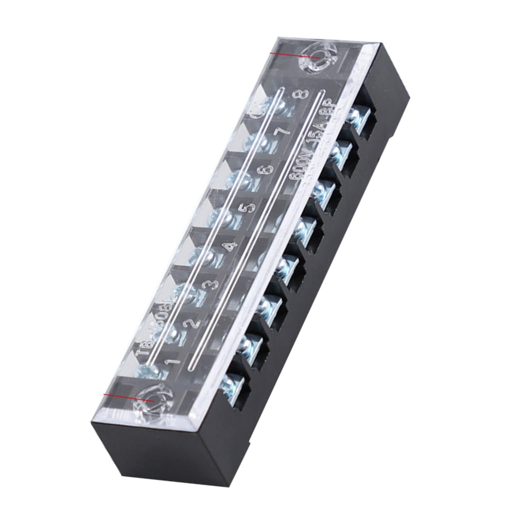 Ciwanning Double Row Strips Screw Terminals Block Fixed Wiring Board ...