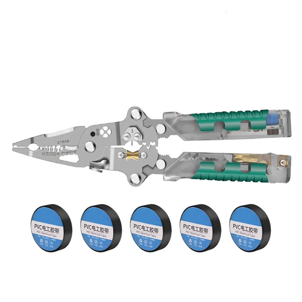 Ciwanning Electrical Repair Kit Foldable Wire Stripper Voltage Tester ...