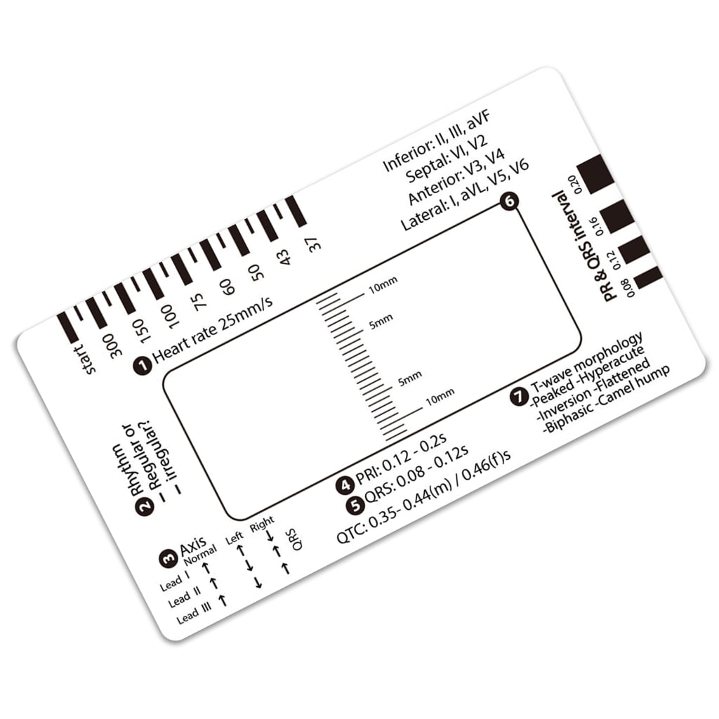 Ciwanning Electrocardiogram Interpretation Guide Card For ...