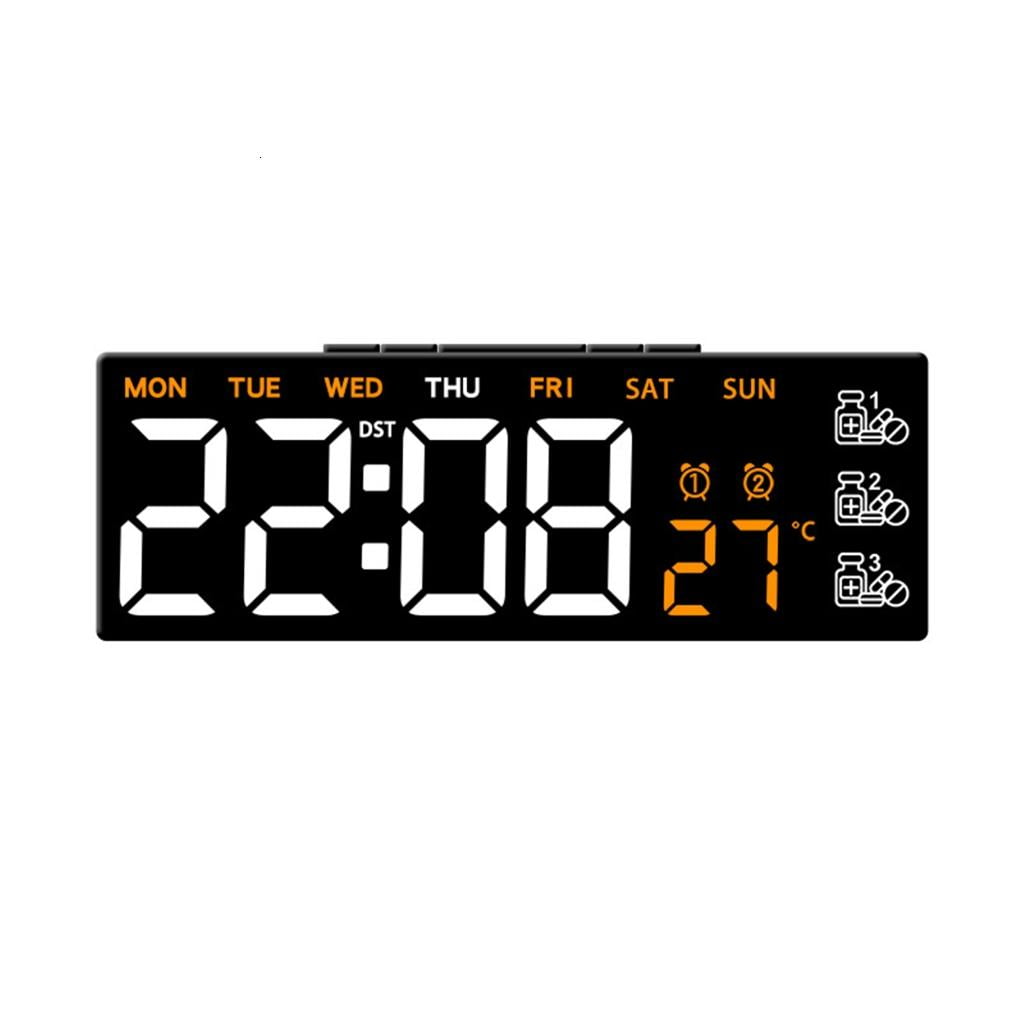 Ciwanning Elegant LED Clock Integrated Pills Medication Reminder Modern ...