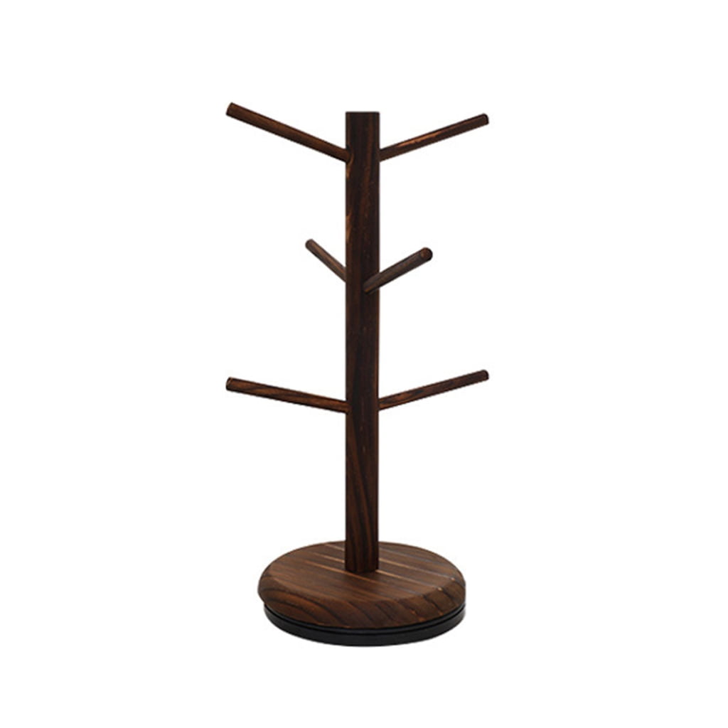 Ciwanning Elegant Wood Cup Holder Organizers Cup Display and Storage ...