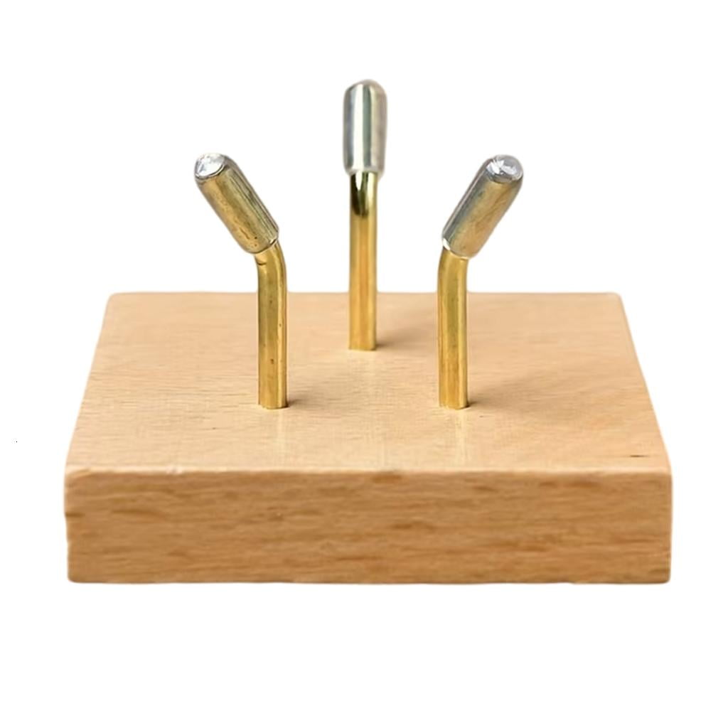 Ciwanning Elegant Wood Display Stand for Fossils and Gemstones Marble ...