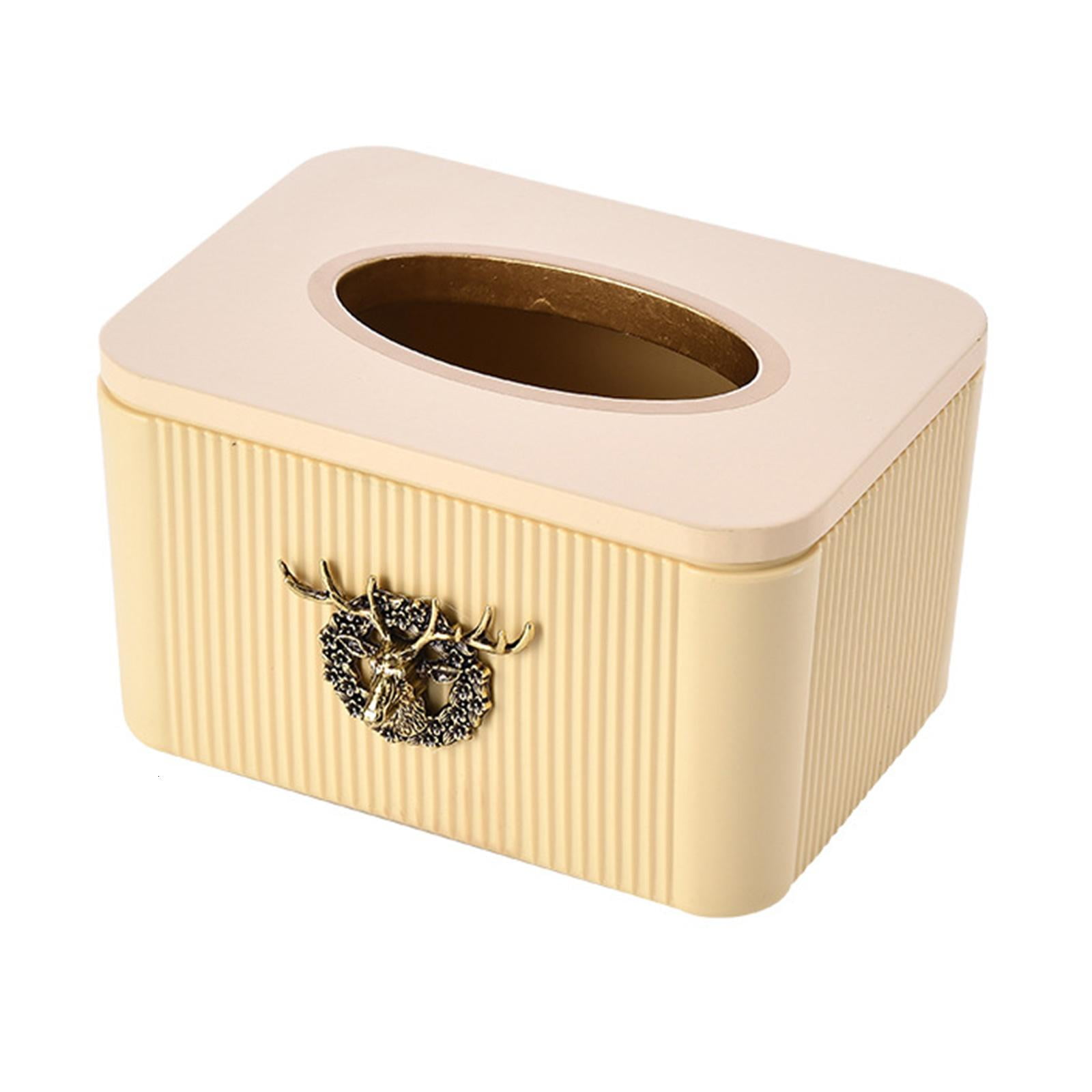 Ciwanning Elk Tissue Box Desktop Paper Holder Light Luxury Dispenser ...