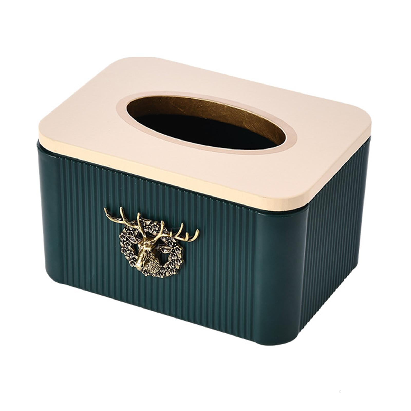 Ciwanning Elk Tissue Box Desktop Paper Holder Light Luxury Dispenser ...