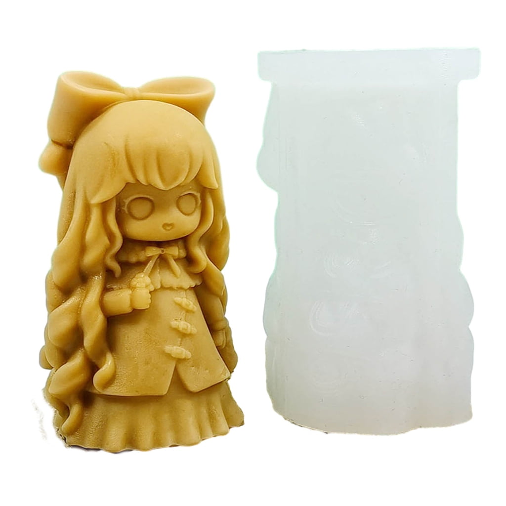 Ciwanning Fairy Girl Silicone Mold 3D Princess Soap Resin Molud Cake ...