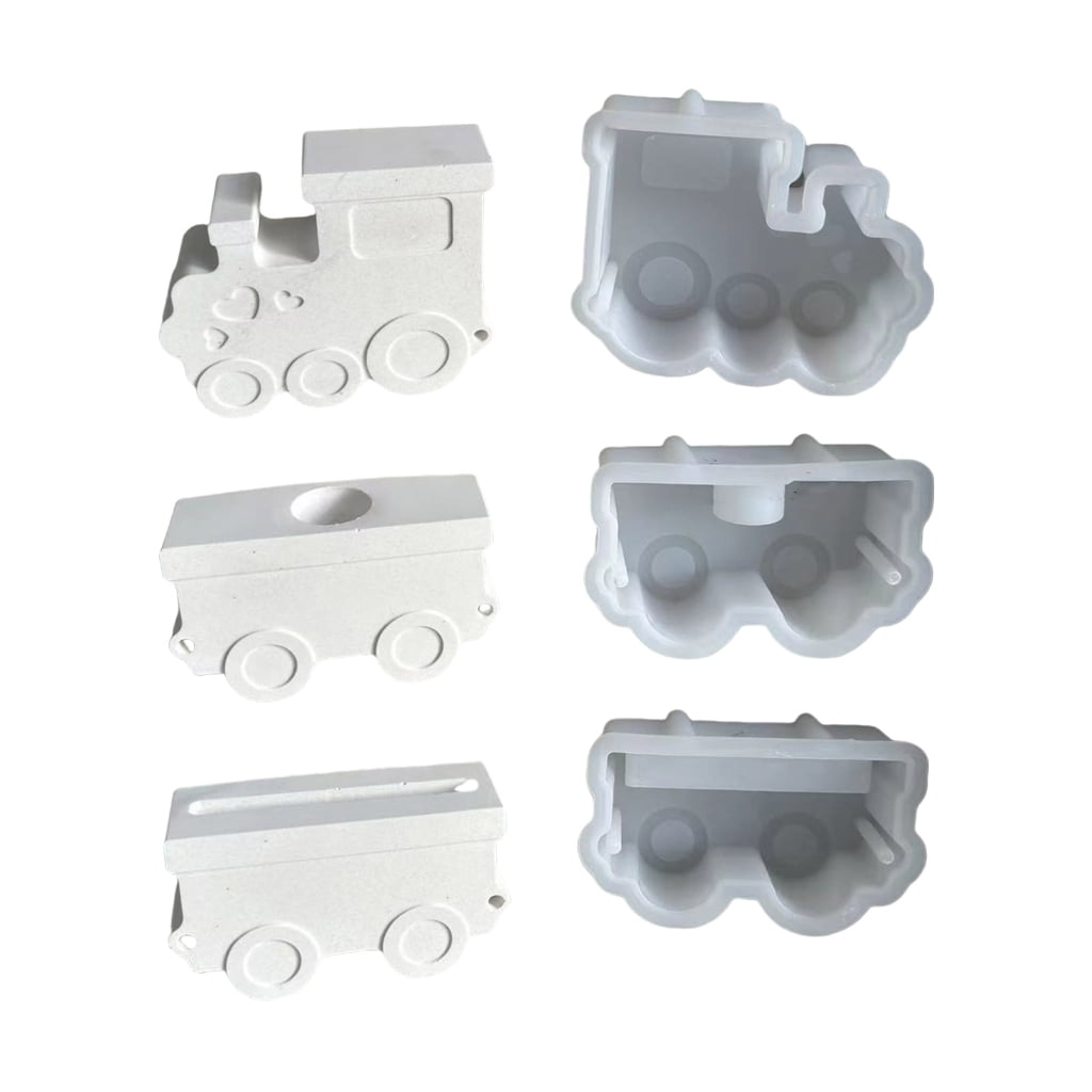 Ciwanning Flexible Base Molds Crafting Moulds Train Series Easy ...