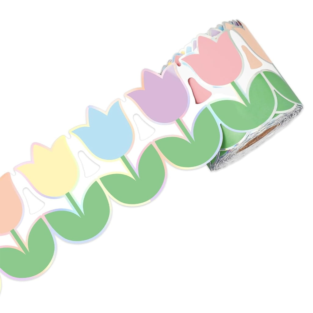 Ciwanning Flower Bulletin Board Border Scalloped Border Sticker ...