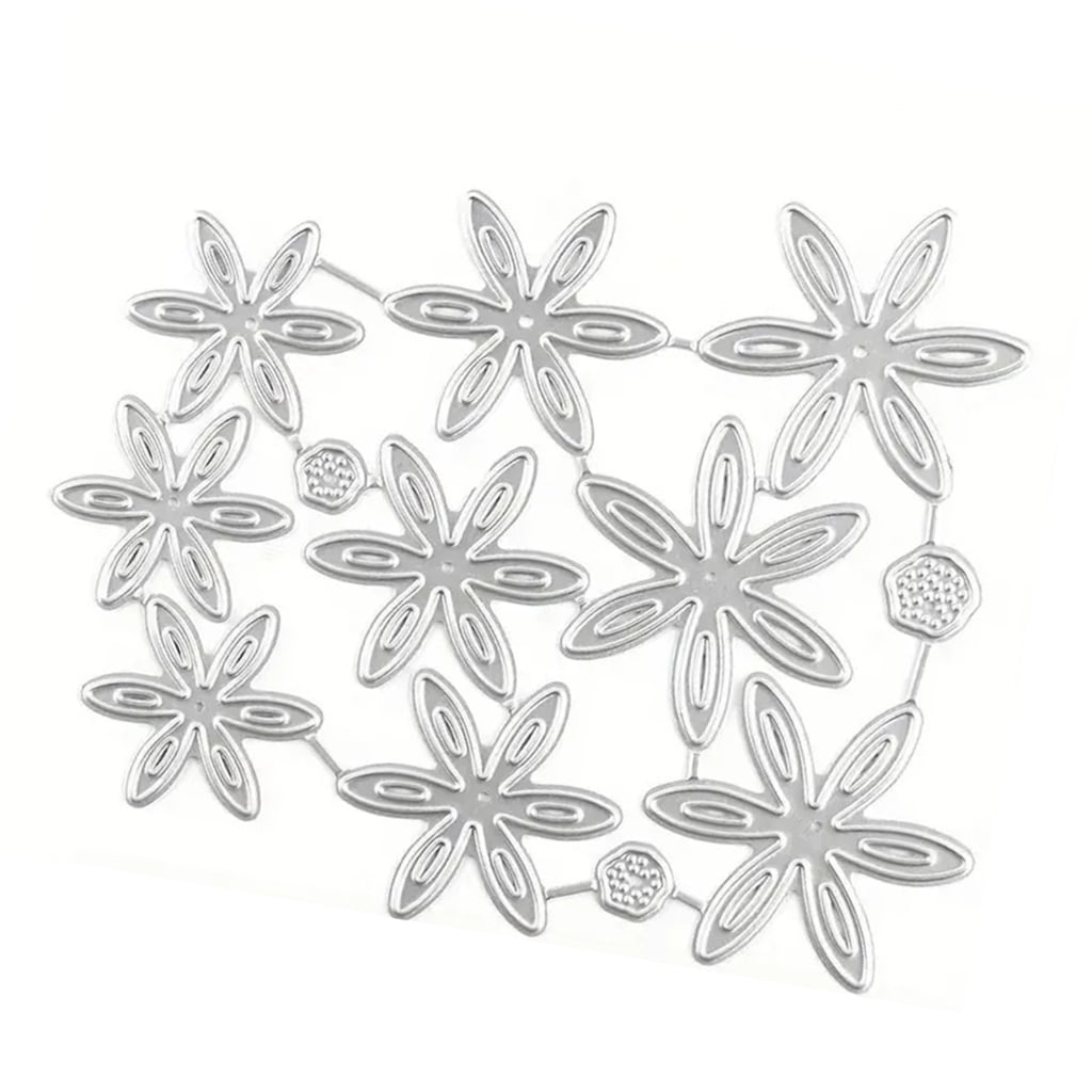 Ciwanning Flower Button Embossing Cutting Dies for Card Making ...