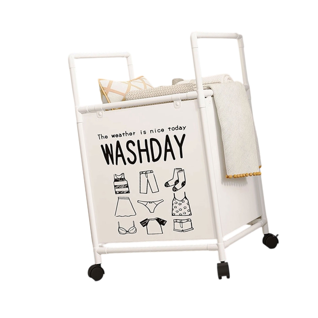Ciwanning Foldable Clothes Hamper with Rolling Multiple Shelf Designs ...