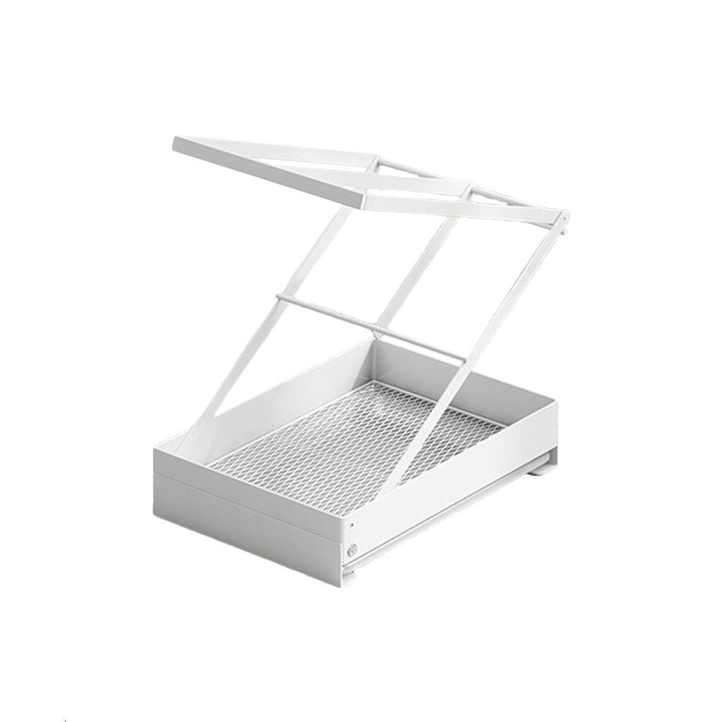 Ciwanning Foldable Sink Holder with Drain Tray Convenient Storage Rack ...