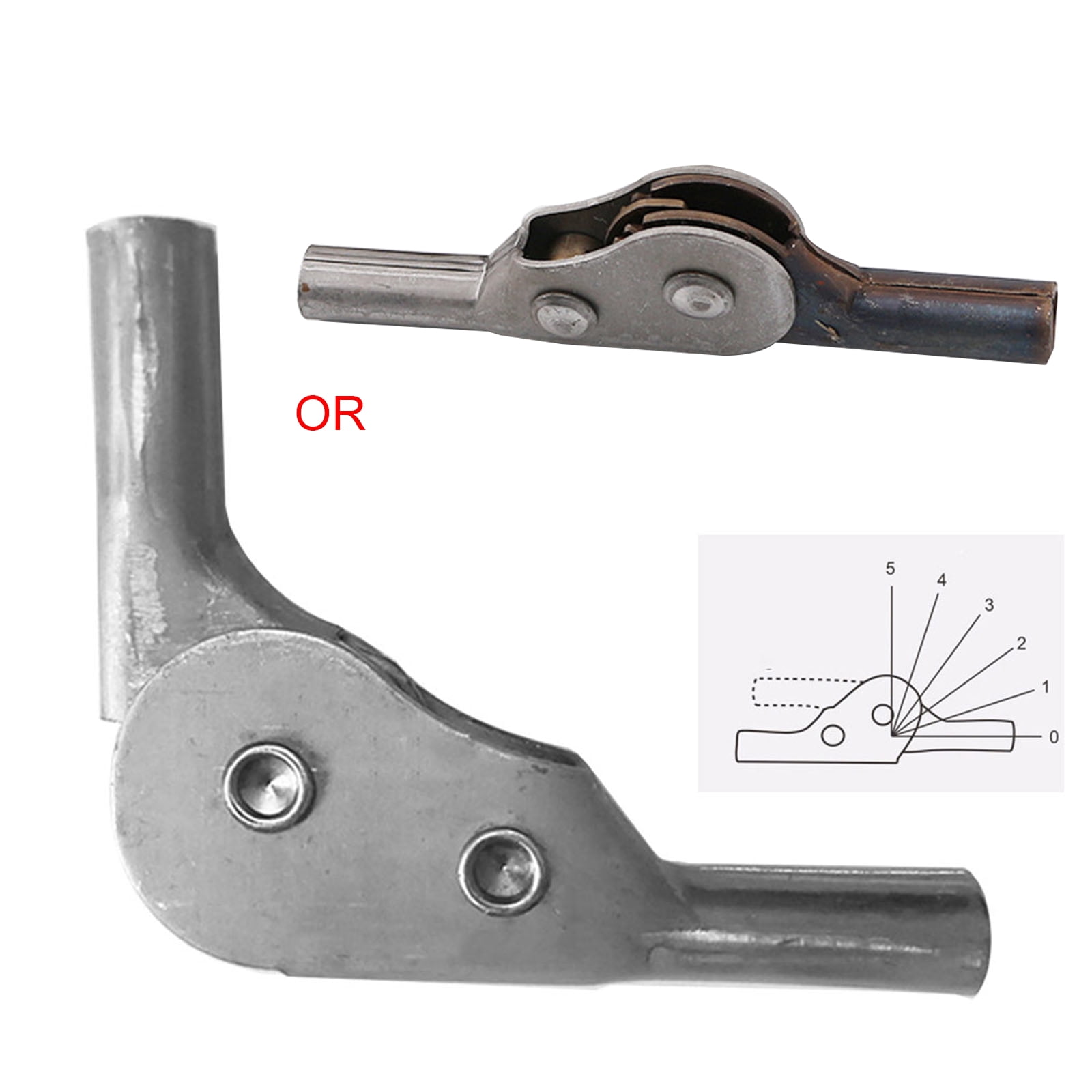 Ciwanning Folding Sofa Hinge 180 Degrees& 5 Gears Steps Ratchet Hinges ...