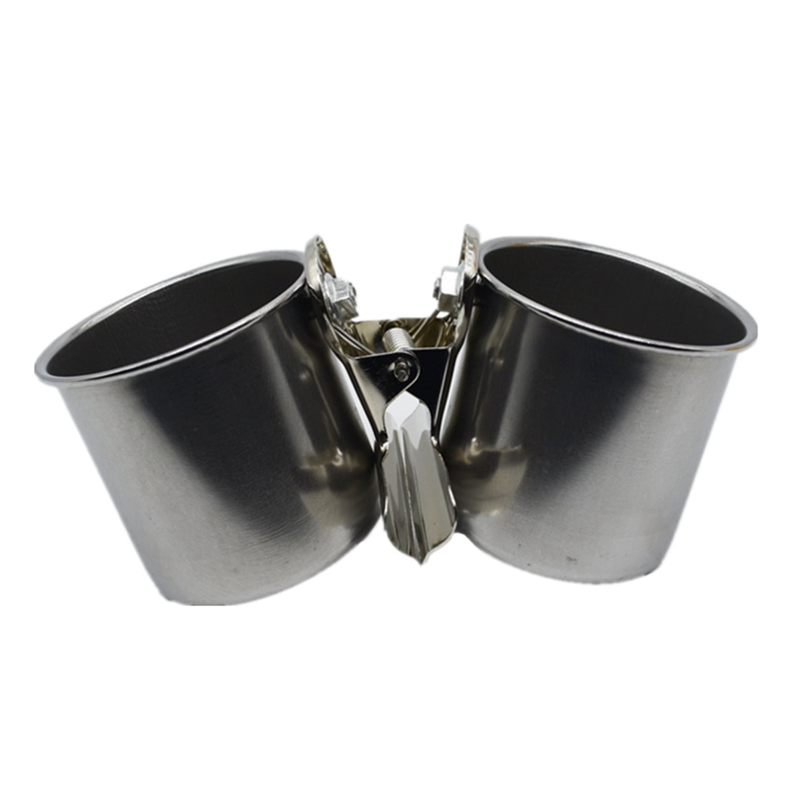 Ciwanning Food Water Feeding Bird Double Cups With Clip Stainless Steel ...