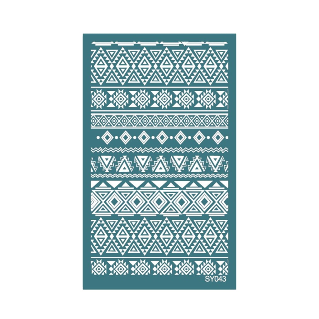 Ciwanning Geometric Silk Screen Stencil for Printing on Clay Fabric ...