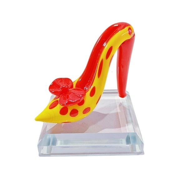 Ciwanning Glass Heel Figurines Glass High Heel Sculptures Ornament ...