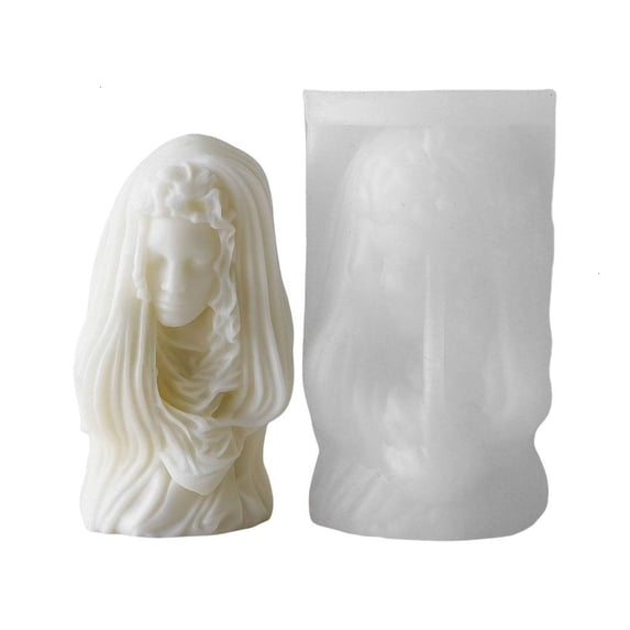 Ciwanning Goddess Statue Plaster Castes Silicone Mold for Creation Home ...
