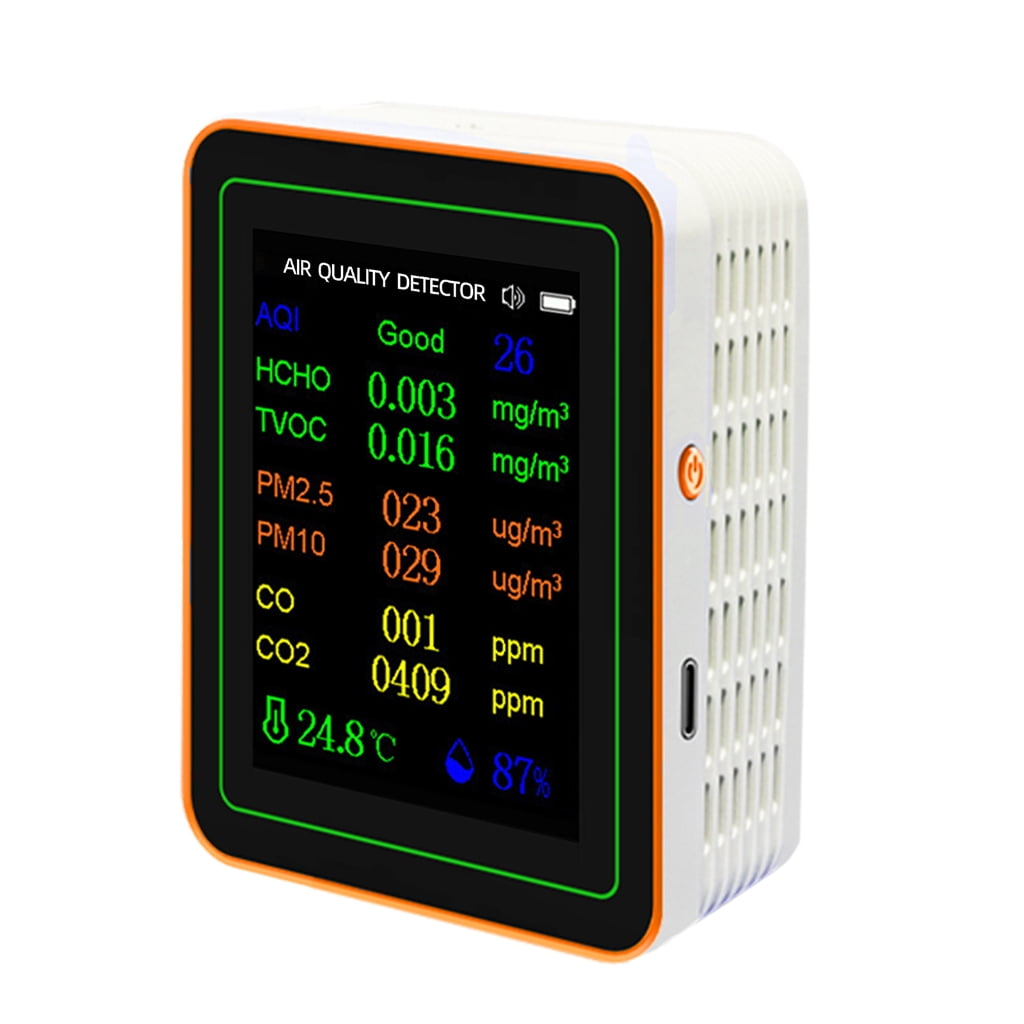 Ciwanning HCHO TVOC CO CO2 Tester Air Detectors with Buzzers for Home ...