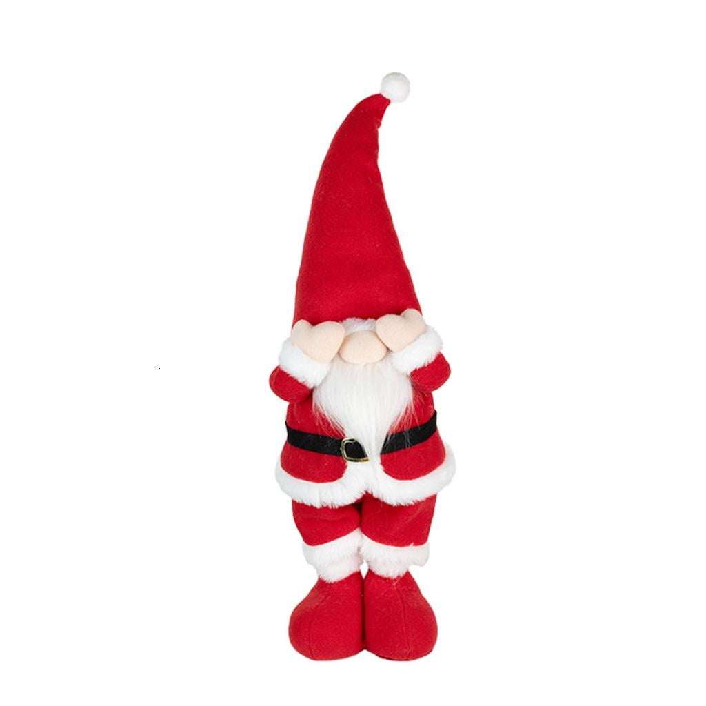 Ciwanning Hand Covered Face Rudolph Statue Polyester Craft Telescopic ...