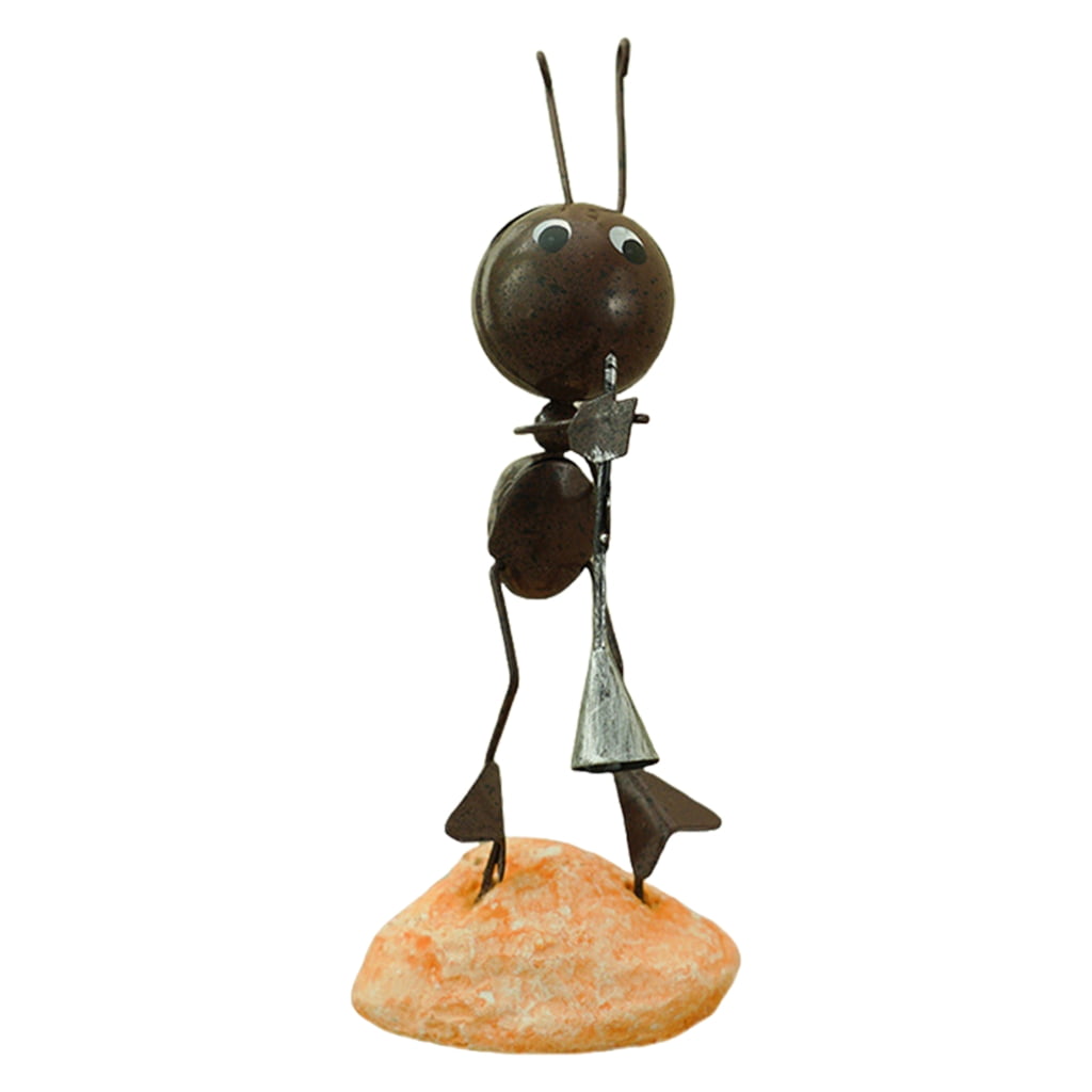 Ciwanning Handcrafted Iron Ants Sculpture Fit for Plant Decorative ...