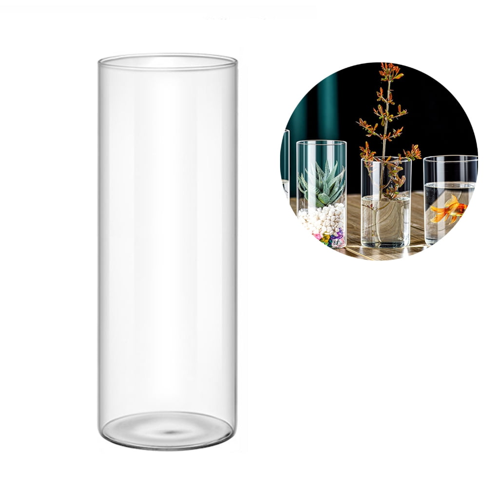 Ciwanning Handcrafts Glass Vase Glass Cylinders Vase Glass Candle ...