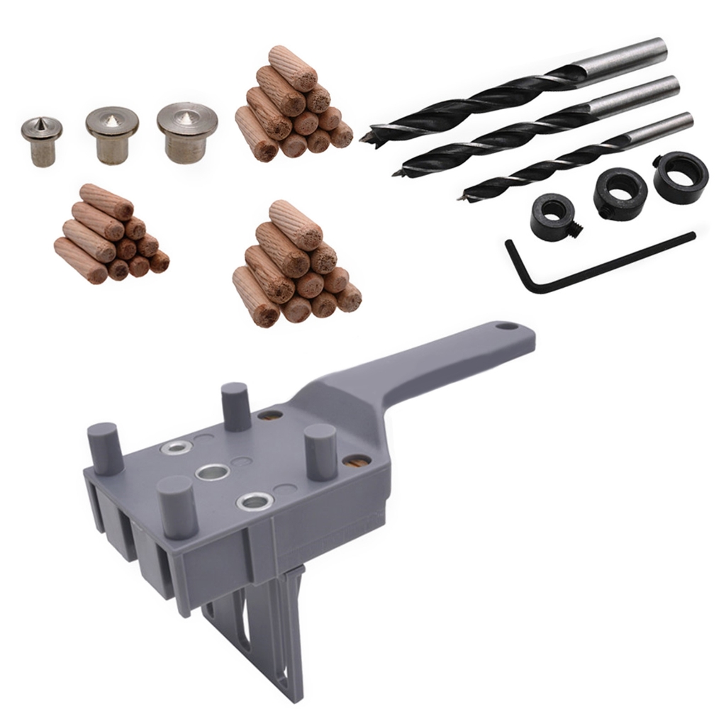 Ciwanning Handheld Dowel Jig Set with Drill Guide Block, Professional ...
