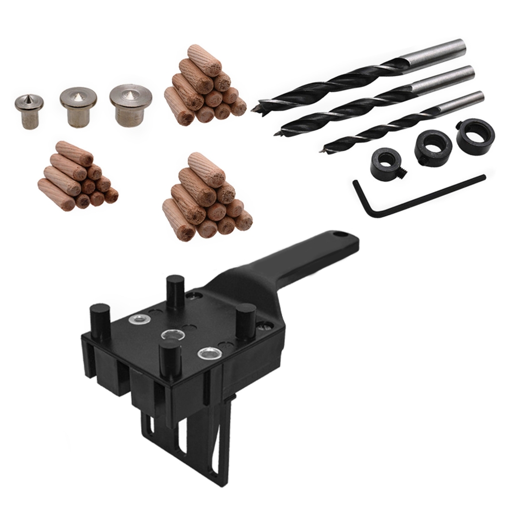 Ciwanning Handheld Dowel Jig Set with Drill Guide Block, Professional ...