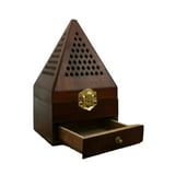 Ciwanning Handmade Wood Incence Burning in Pyramid Shape Incence Holder ...