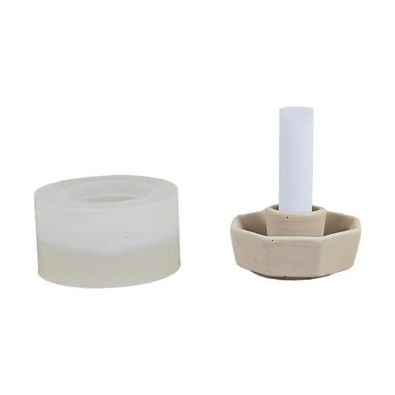 Ciwanning Hexagon Round Epoxy Resin Silicone Mold DIY Plaster Craft ...