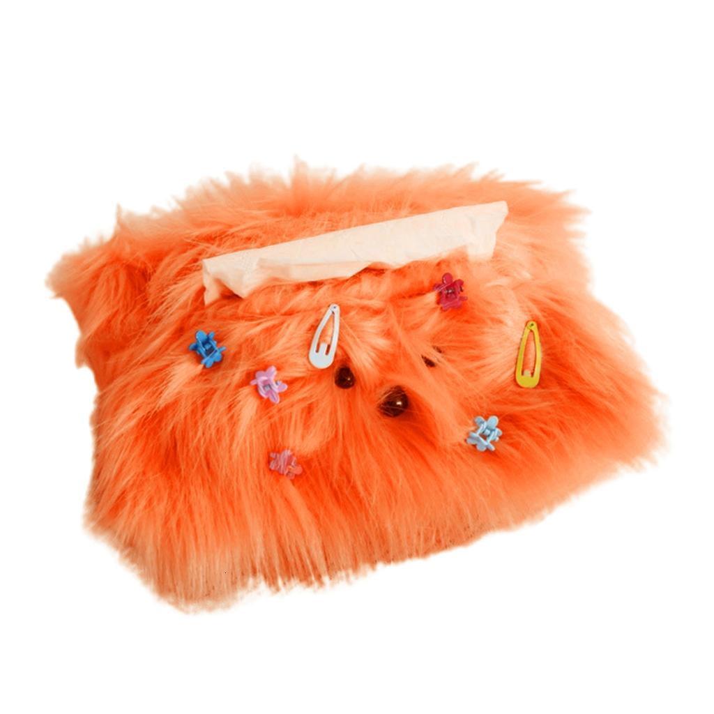 Ciwanning Home Decor Plush Dog Tissue Box Paper Container Organizer ...