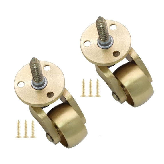 Ciwanning Industrial Brass Casters Smooth 360 Rotation Noise Without ...