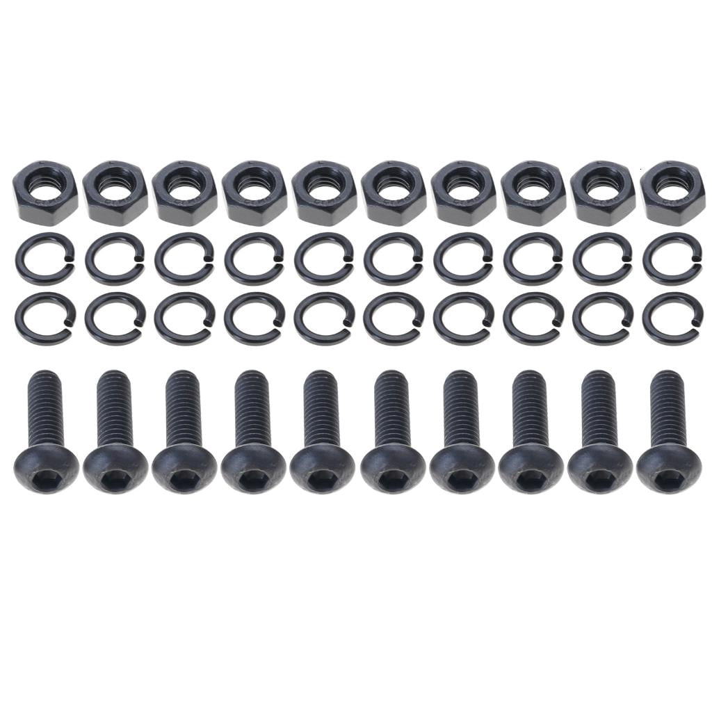 Ciwanning Industrial Round Head Screws with Hexagonal Nut & Washers ...