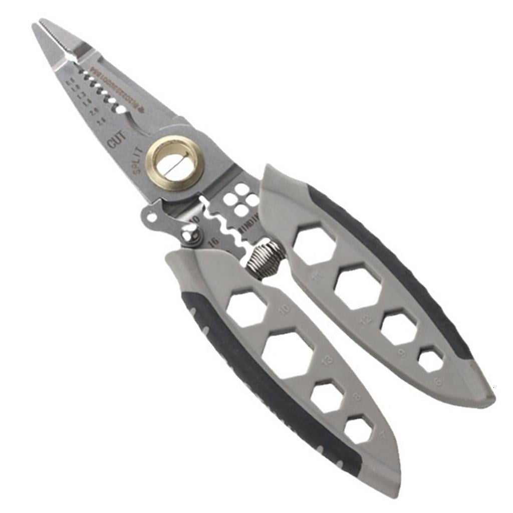 Ciwanning Industrial Wire Stripper Crimper Tool for Networking Power ...
