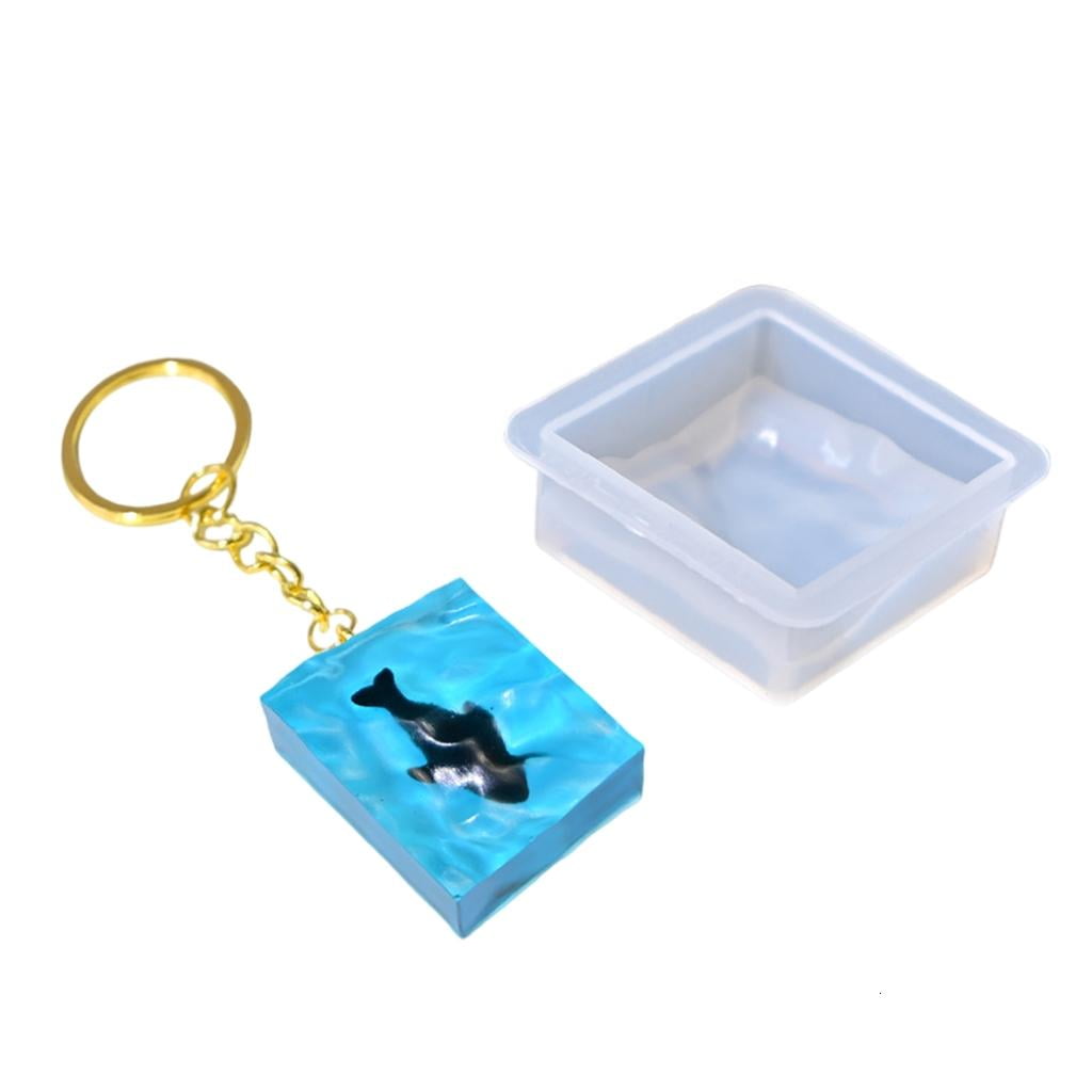 Ciwanning Large Geometric Keychain Mould for Flower Preservation and ...