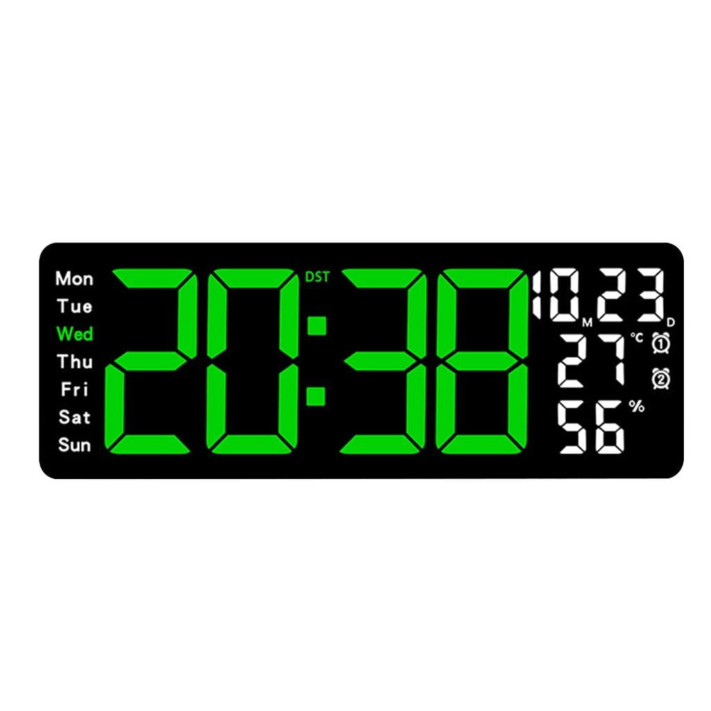 Ciwanning Large LED Digital Wall Clock with Automatic Brightness and ...