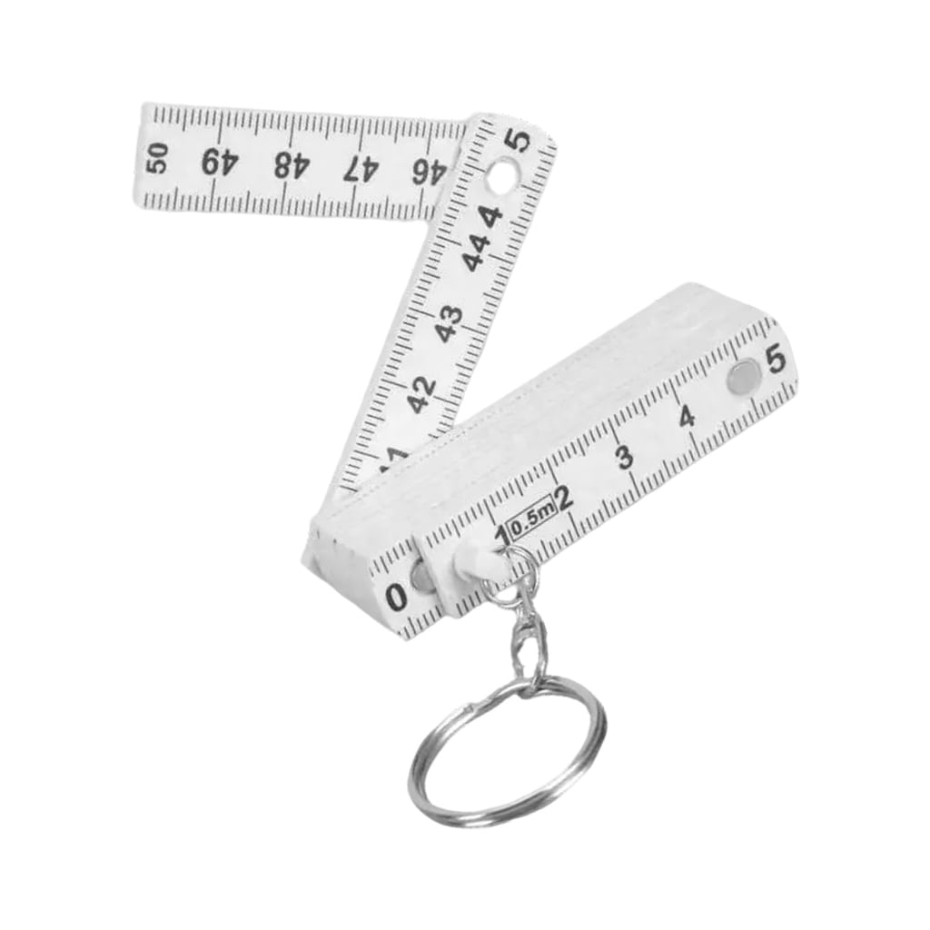 Ciwanning Lightweight 10 Fold 50cm Ruler Keychain Engineers' Foldable ...
