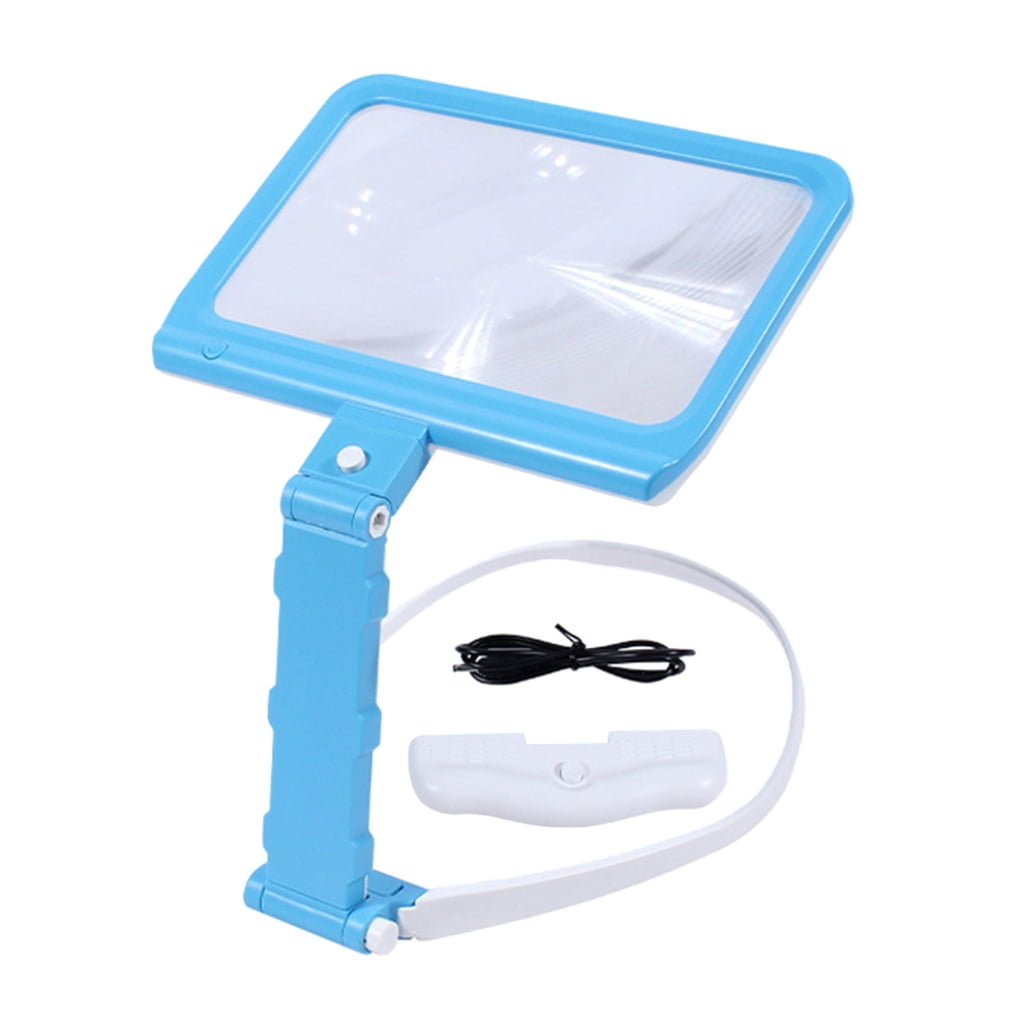 Ciwanning Magnify Glass with Light and Stand,Dimmable 48 LED Desktop ...