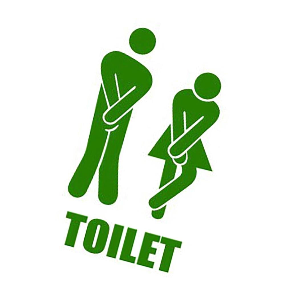 Ciwanning Man&Woman Toilet WC Sticker Toilet Door Sticker Bathroom ...