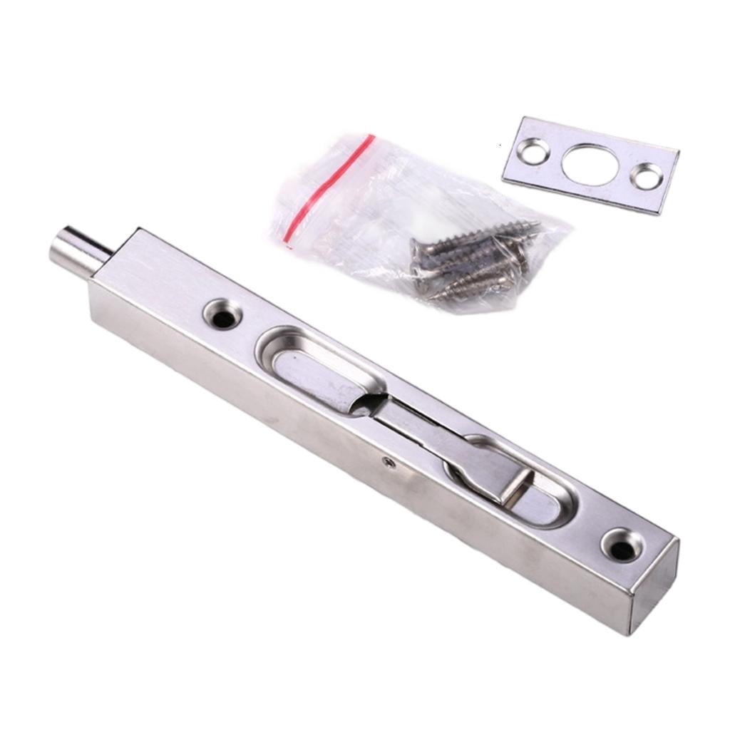 Ciwanning Metal Flip Bar Storms Door Lock Concealed Security Bolt ...